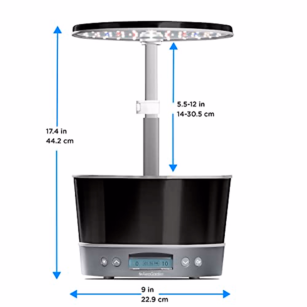 AeroGarden Harvest Elite 360 with Gourmet Herb Seed Pod Kit - Hydroponic Indoor Garden, Platinum Stainless