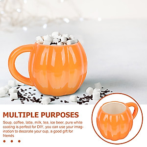 Pumpkin Ceramic Coffee Mug Halloween Pumpkin Cups Ceramic Coffee Mug Milk Cup Fun Autumn Mugs for Women Men ( 500ml )