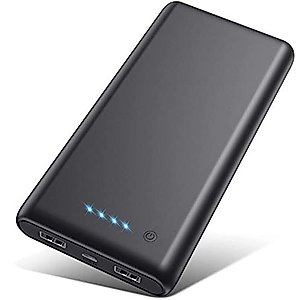 Portable Charger 26800mAh【2022 Upgrade High Capacity】Power Bank Ultra Compact External Battery Pack Backup with 4 LED Lights,Dual USB High-Speed Charging Compatible with iPhone 13 Samsung Android etc