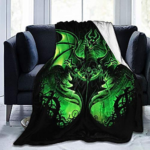ALKYLA Fairy Tales Maleficent Blanket Throws Bed Queen Size Ultra Soft Micro Fleece Warm Fluffy Couch Living Room Luxury Blankets 50 x 40 in