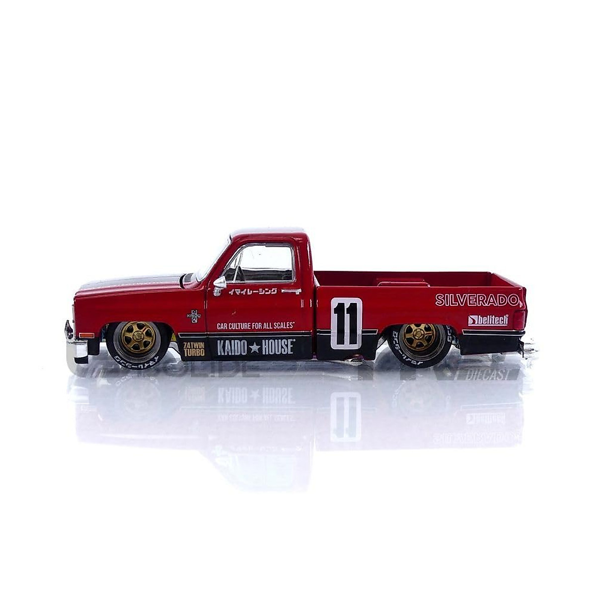 True Scale Miniatures Model Car Compatible with 1983 Chevrolet Silverado KAIDO V1 (Red) Limited Edition 1/64 Diecast Model Car Kaido House KHMG066
