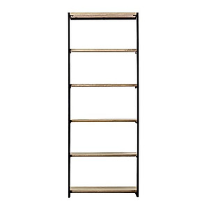 American Art Decor Wood and Metal 6 Tier Wall Mounted Shelving Unit (42” x 16” x 7.25”)