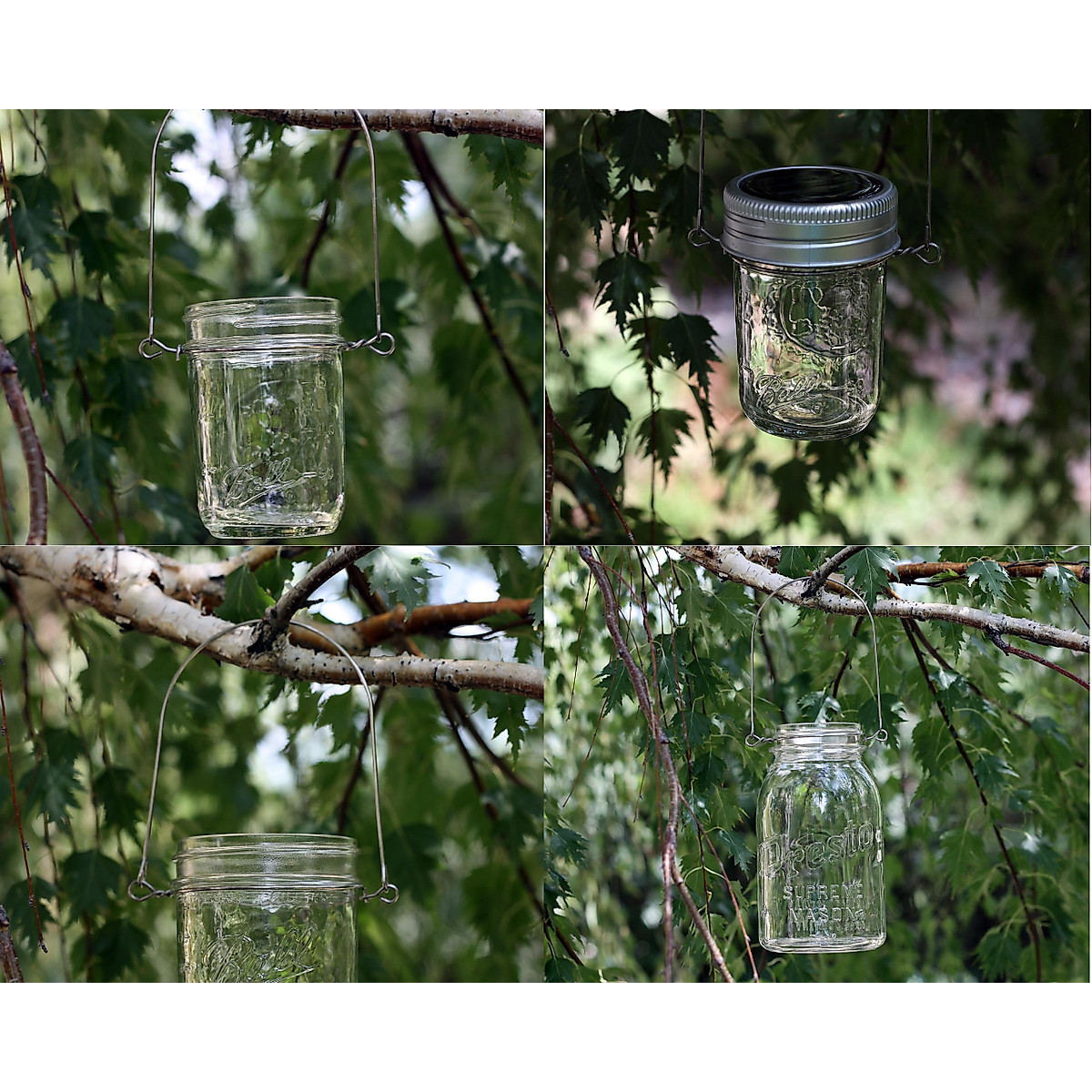 Stainless Steel Wire Handles for Mason, Ball, Canning Jars (6 Pack, Regular Mouth)