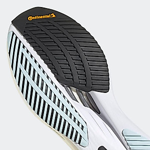 adidas Women's Adizero Boston 11 Sneaker, Ecru Tint/Night Metallic/Beam Yellow, 7