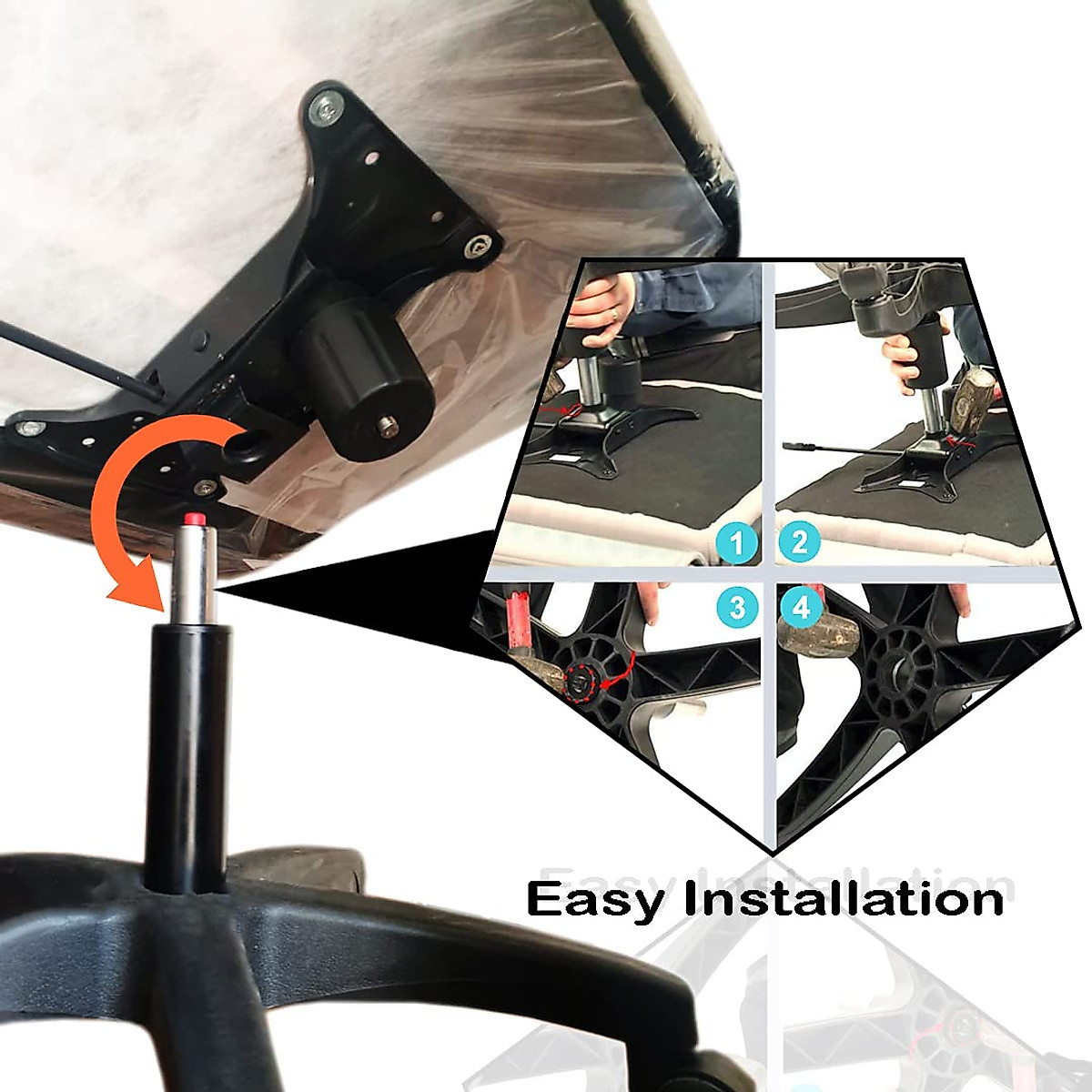 Office Chair Cylinder Replacement | Heavy Duty Best Class Chair Hydrolic (1000lbs)| Gas Cylinder for Office Chair, Gaming Chair, Computer Chair | 5.13" Length Extension