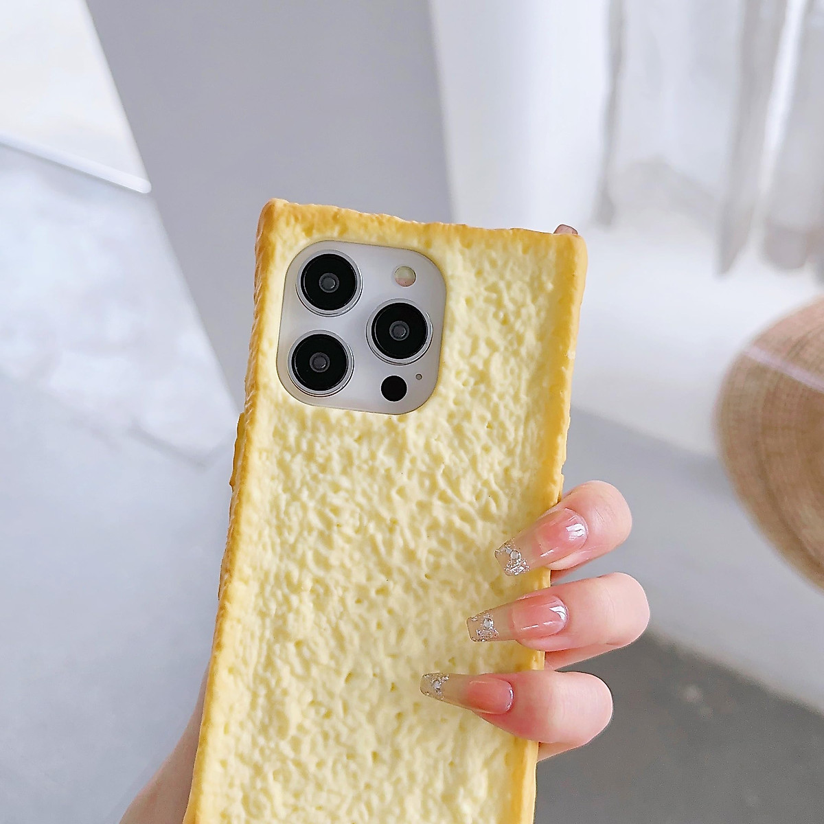 Lubiogio 3D Cute Toast Bread Case for iPhone 13 Pro Max,3D Cute Cartoon Toast Bread Character Kids Girls Women Soft Silicone Case for iPhone 13 Pro Max 6.7 inch (Toast Bread)