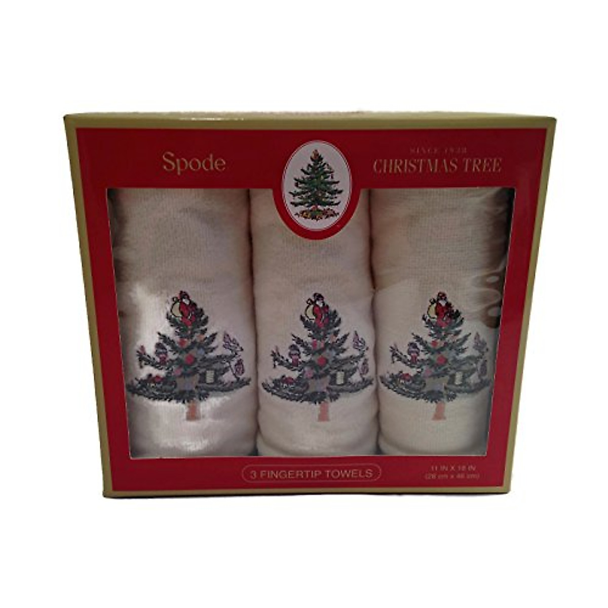 Spode Christmas Tree, Boxed Set of 3 Fingertip Towels