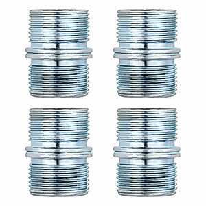 Jamiikury 1 Inch / 25.4mm Metal Rack Connector - 4 PCS Shelving Threaded Pole Connectors for Extending Wire Rack Shelving