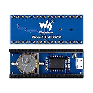 Precision RTC Module for Raspberry Pi Pico Mini Board, Incorporates High Precision Real-Time Clock Chip DS3231, Uses I2C Bus for Communication, with Female Pin Header Stackable Design