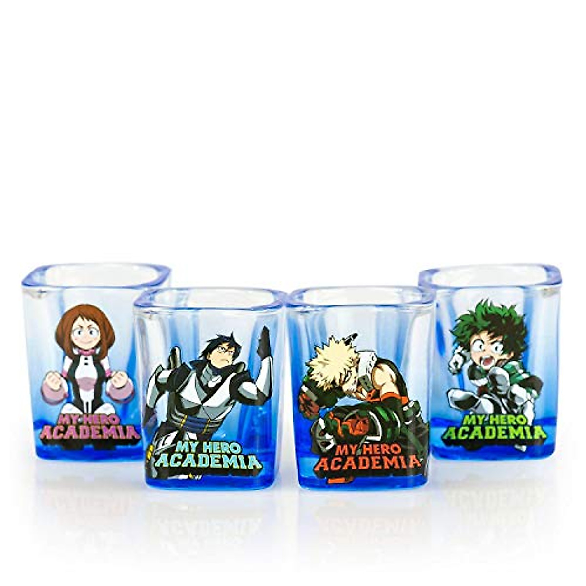 Just Funky My Hero Academia 2oz Square Shot Glass 4 Pack