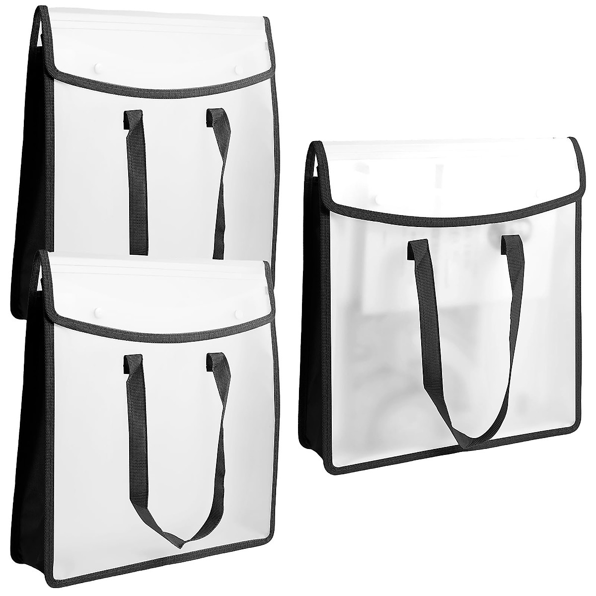 3 Pack Scrapbook Paper Storage Organizer,Expanding Paper Folio 13.1×3.4×14 Inch Scrapbook Paper Organizer Bag Expanding Paper Folio (Black)