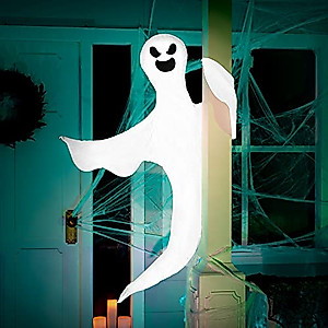 JOYIN 53” Halloween Bendable Tree Wrap Ghost Decoration for Halloween Outdoor, Lawn Decor, Tree, Pilar Decorations, Ghost Party Supplies