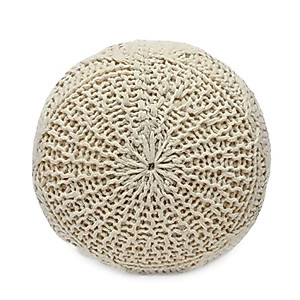 Christopher Knight Home McCardell Pouf, Cream