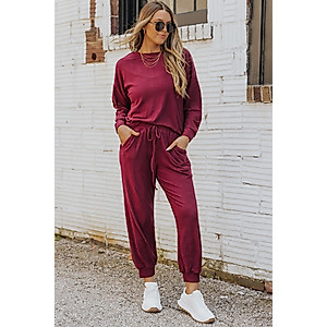 ETCYY NEW Lounge Sets for Women Sweatsuits Sets Two Piece Outfit Long Sleeve Pant Workout Athletic Tracksuits