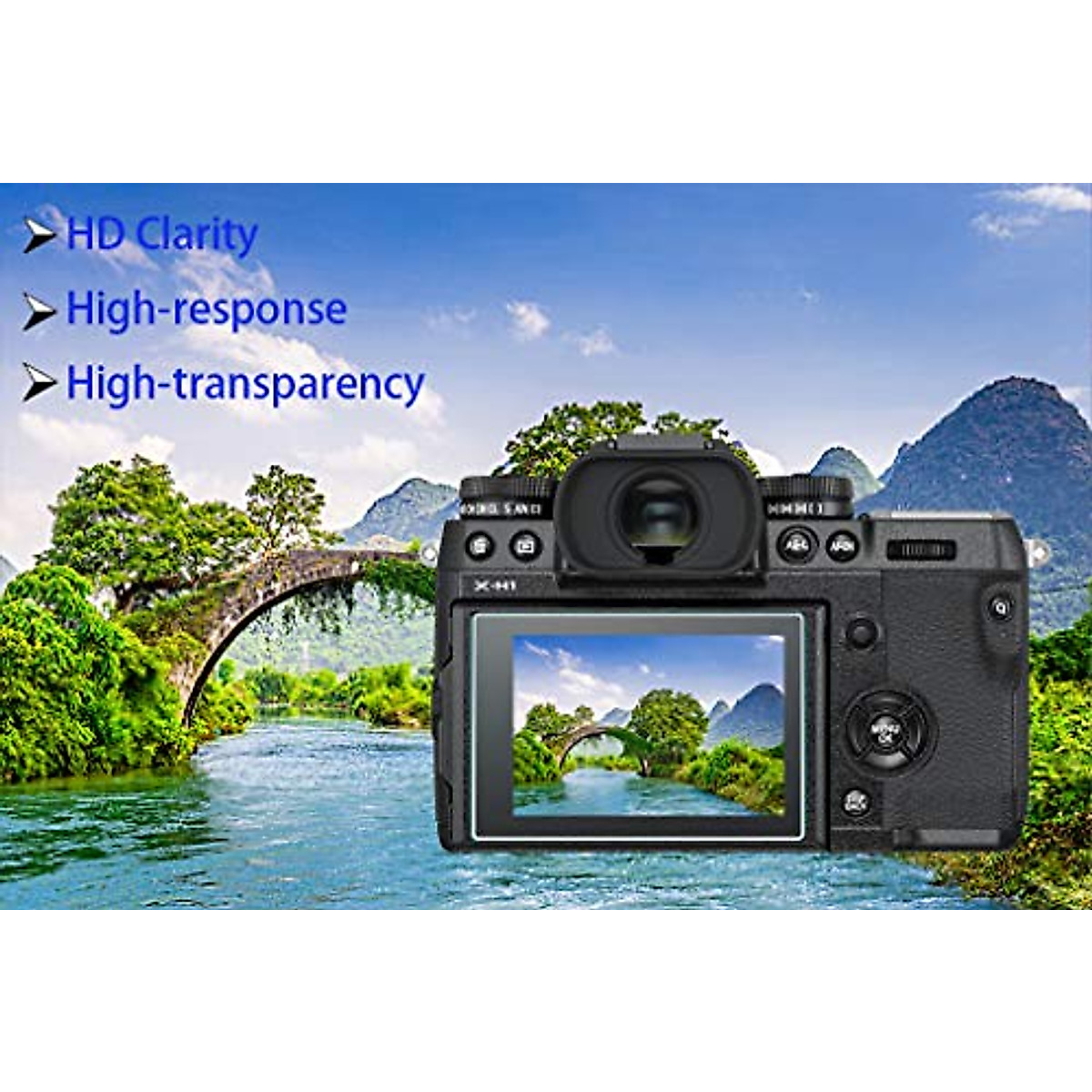 HUIPUXIANG Screen Protector for Fuji Fujifilm X-T3 XT3 Camera,0.3mm High Definition 9H Hardness Optical LCD Premium Glass Protective Film Cover [3 Pack]