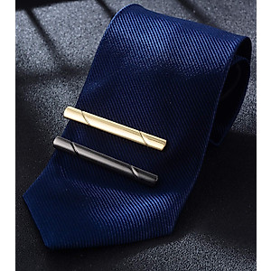 Tornito 6Pcs Tie Clips Set for Men Tie Bar Clip Set for Regular Skinny Ties Necktie Wedding Business Clips for Men