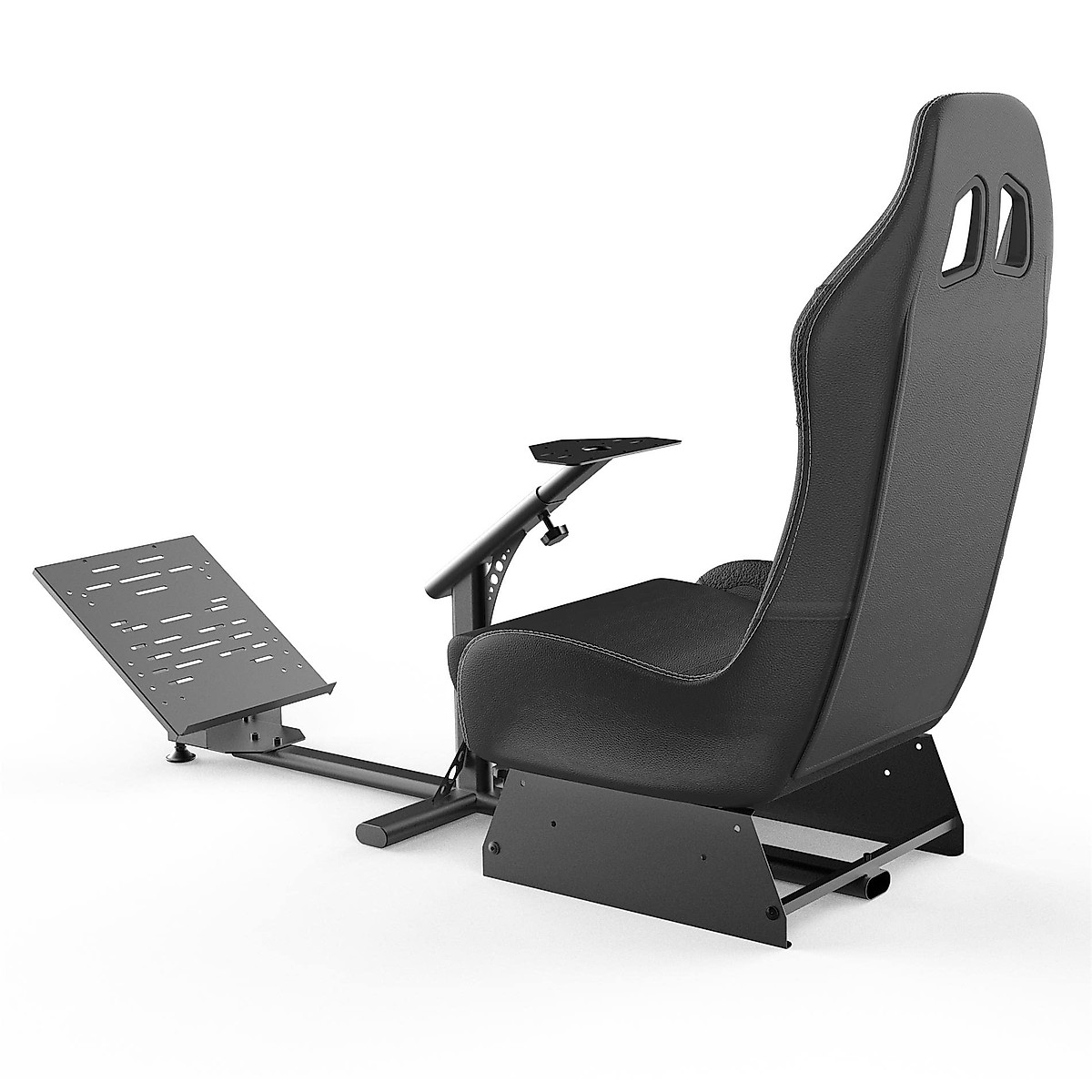 cirearoa Racing Wheel Stand with seat Gaming Chair Driving Cockpit for All Logitech G923 | G29 | G920 | Thrustmaster | Fanatec Wheels | Xbox One, PS4, PC Platforms (Black/Black)