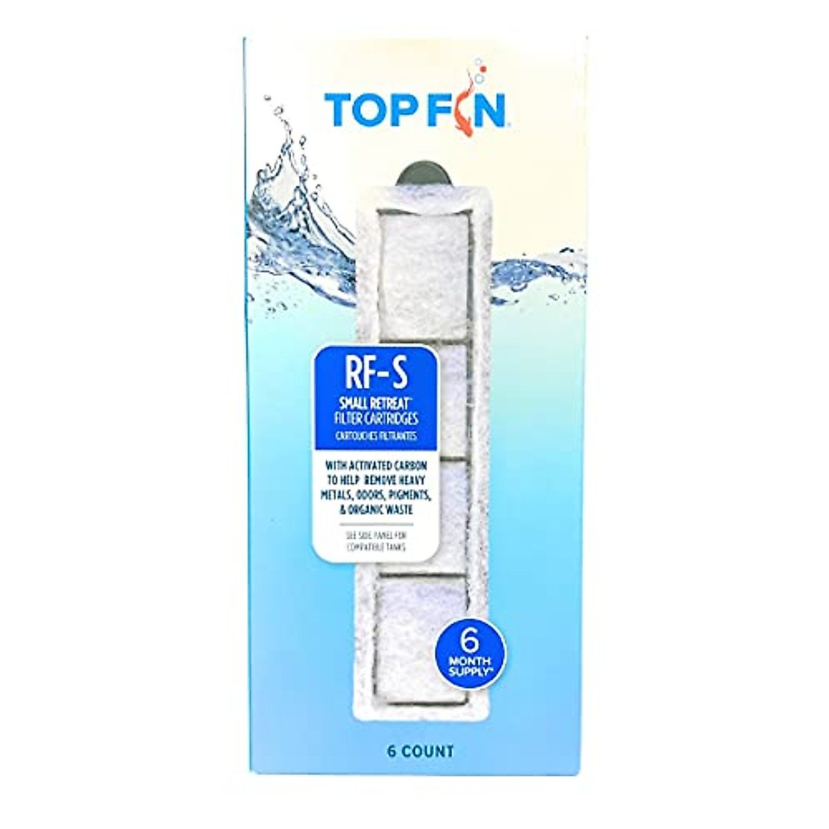 Top Fin Retreat RF-S Filter Cartridges (Small) Refill (6 Count)