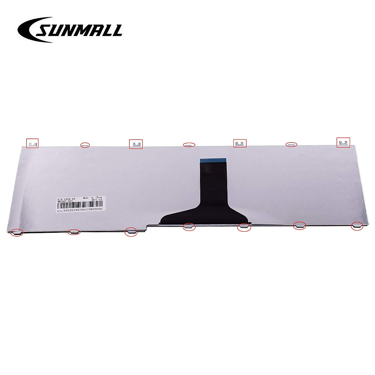 SUNMALL Keyboard Replacement Compatible with Toshiba Satellite C650 C650D C655 C655D C660 C660D C665 C665D L550 L550D L650 L650D L655 L655D L670 L670D L675 L675D L770 L750D L755 B350 Series Laptop