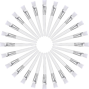 24 Pieces Facial Brush Face Brush Cosmetic Makeup Brushes Tools for Facial Eye Application and DIY Needs (White)
