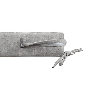 Magpie Fabrics Patio Bench Loveseat Cushion Covers (Replacement Cover only, No Insert!), Waterproof Fade Resistant Swing Cushion Slipcover with Ties(42x18x3 Inch, Warm Gray)