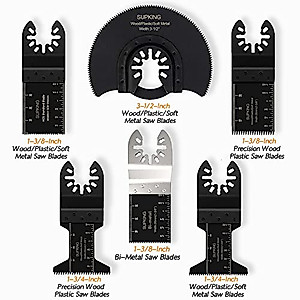 SupKing 24Pcs Metal Wood Oscillating Saw Blades Multi Tool Universal Quick Release Blades Compatible with Dewalt Milwaukee Porter Cable RIDGID Ryobi Makita Rockwell Chicago Black&Decker Craftsman