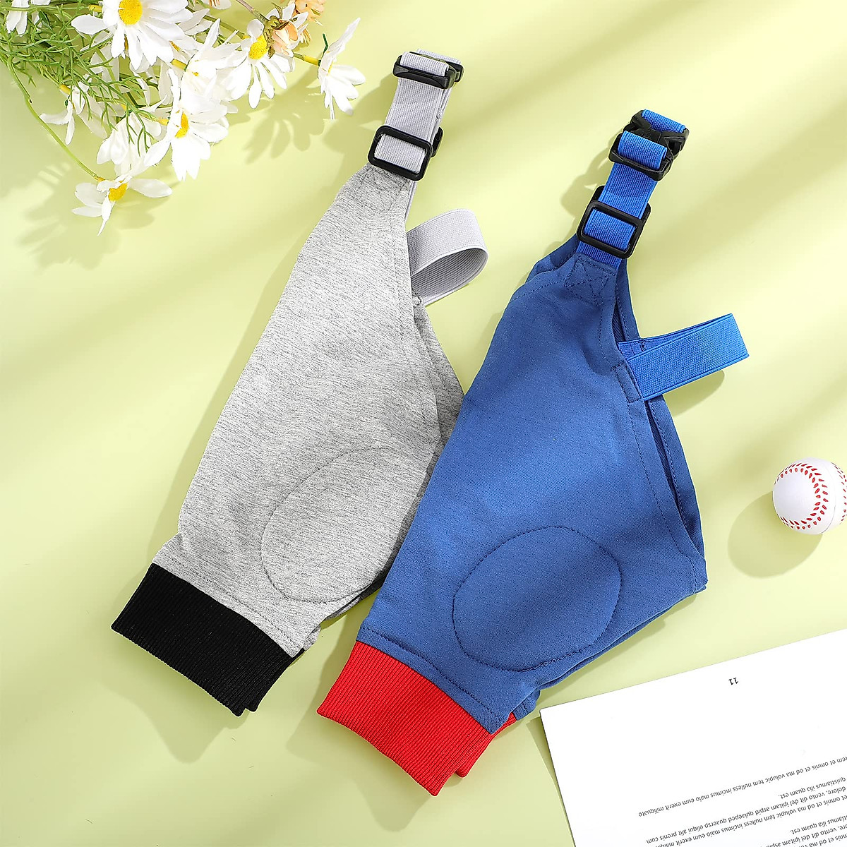 2 Pairs Dog Elbow Protector Dog Front Leg Braces Dog Recovery Sleeve with Elastic Band Soft Padded Adjustable Dog Knee Brace for Small Medium Large Dog, 2 Colors (X-Large)