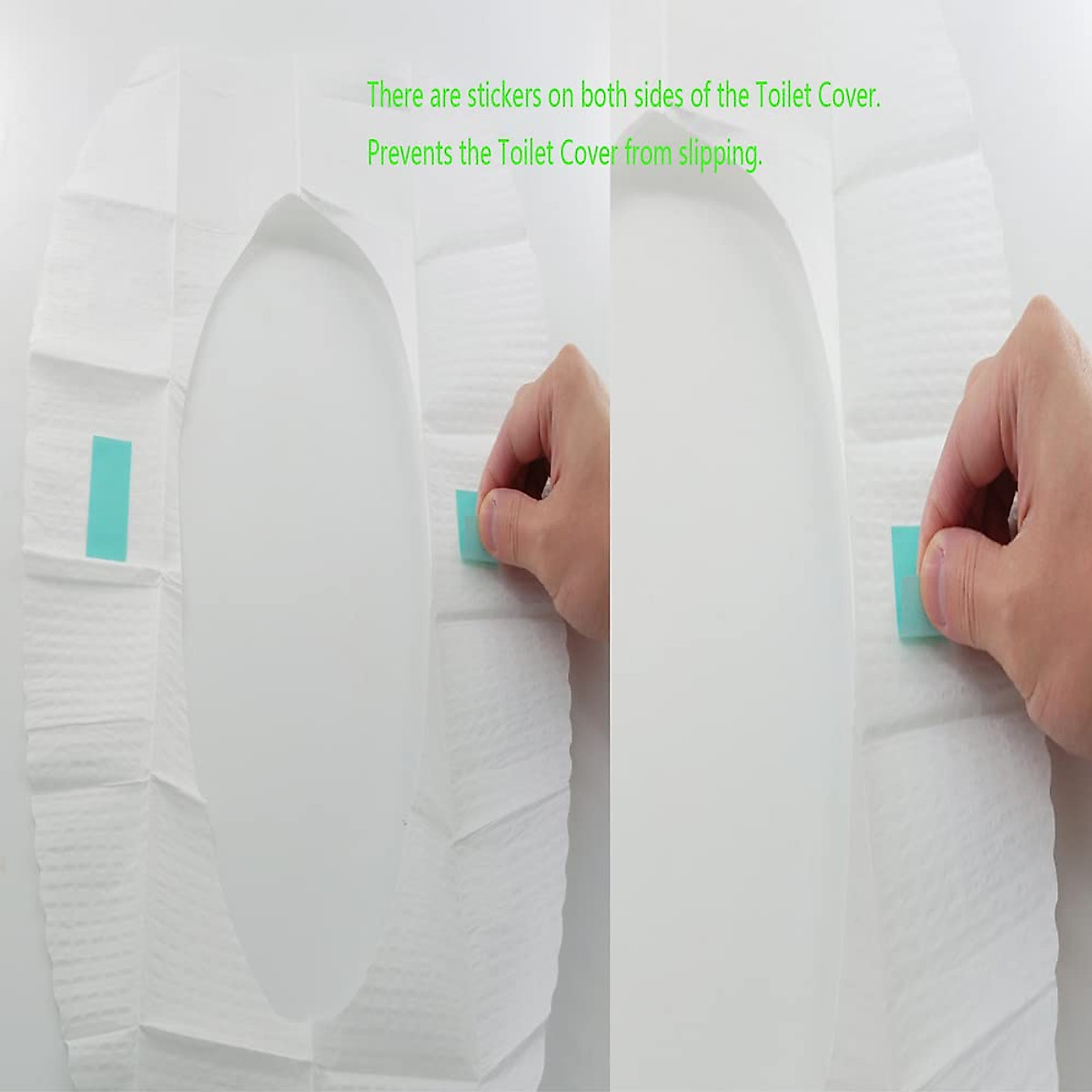 Porta Potty Toilet Seat Covers Disposable flushable Biodegradable Travel Pack 200 sheet / 100 Pack/Double Layer Potty Training Toilet Seat Covers Child for Travel Airplane Public Restrooms Hotel