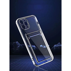 Xerial Compatible with iPhone 13 Mini case with Card Holder, Clear Card Slot case, Ultra-Thin, Soft, Shockproof, Credit Card Protective Cover for iPhone 13 Mini