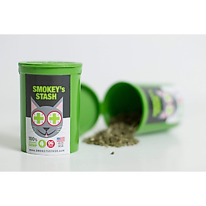 Smokey's Stash Organic Catnip OG puss Potent cat nip for Cats Small pop top