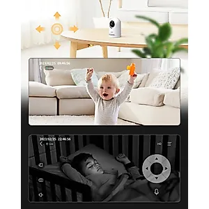 LongPlus 2K Indoor Security Camera, Pet Camera with Phone App, WiFi Cameras for Home Security Camera for Dog/Baby Monitor/Elder Pan Tilt, 2.4G, 2-Way Talk, Human Detection, Motion Tracking (White)