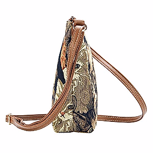 Signare Tapestry Small Crossbody Bag Sling Bag for Women with Cat Design (SLING-CAT)