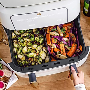 Beautiful 9QT TriZone Air Fryer, by Drew Barrymore (White Icing)