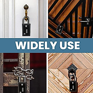 Key Lock Box LB-003 - Hide a Key Outside for Your House - Realtor, Spare Key, Contractor, Rental, Key Storage - Lockbox Combination Shackle Fence Mount, Door Knob Mount (1 Pack) (1)