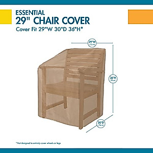 Duck Covers Essential Water-Resistant 29 Inch Patio Chair Cover
