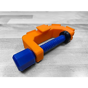 2 Lane Clamp w Start Gate (Compatible with Hot Wheels Cars and Track) (Blue/Orange)