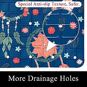 Bath Tub Shower Mat - Anti-Slip PVC Material 15.1x26.8 in, Gentle Cushioning Quick Drying Suction Cups Reliable Solution - Dream Catchers in The Night Sky Non-Slip Floor Mat