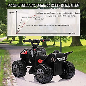 AVRCECI Kids ATV Electric Vehicles 4 Wheeler Toddler Car with Four Wheels,Music,DIY Sticker,6V Battery Powered Quad for Boys Girls,Ride on Car