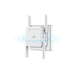 WiFi Extender Booster Repeater for Home & Outdoor, Super Booster 1200Mbps(6000sq.ft), WiFi 2.4&5GHz Dual Band WPS WiFi Signal Strong Penetrability, 360° Coverage, Supports Ethernet Port