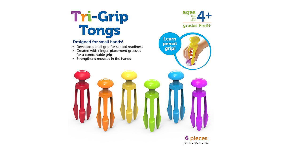 Learning Resources 3 Prong Tong, Pencil Grip Tongs, Sensory Bin, Fine ...
