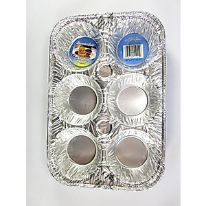 6 Disposable Aluminum Muffin Pans