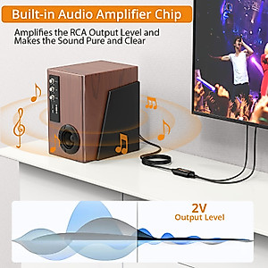 Neoteck 192kHz DAC Converter 7ft/2.1m Optical to RCA Cable SPDIF to RCA Digital to Analog Converter with Built-in Audio Amplifier Chipset for HDTVs Set-Top Boxes DVD/Blu-Ray Players-Male Output