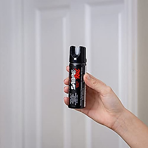 SABRE Pepper Gel Home Defense, 17 Bursts, 17-Foot (5-Meters) Range, Gel Is Safer, Includes a Wall Mount Clip, Glow-In-The-Dark Twist Lock Safety