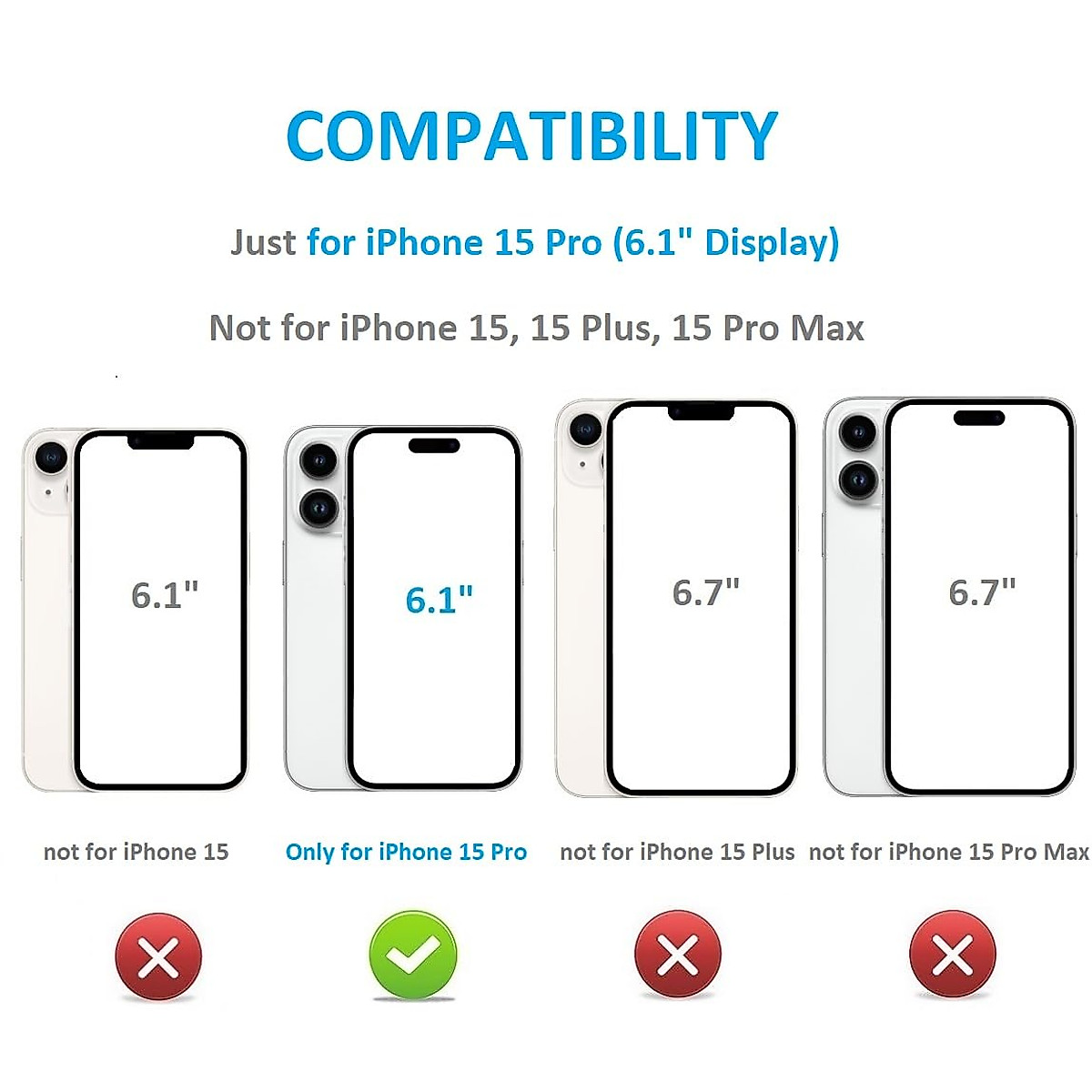 Onetop for iPhone 15 Pro Wallet Case with Card Holder, 360° Rotation Ring Kickstand RFID Blocking PU Leather Double Magnetic Clasp Shockproof Cover for Women and Girls 6.1 Inch (Blue)