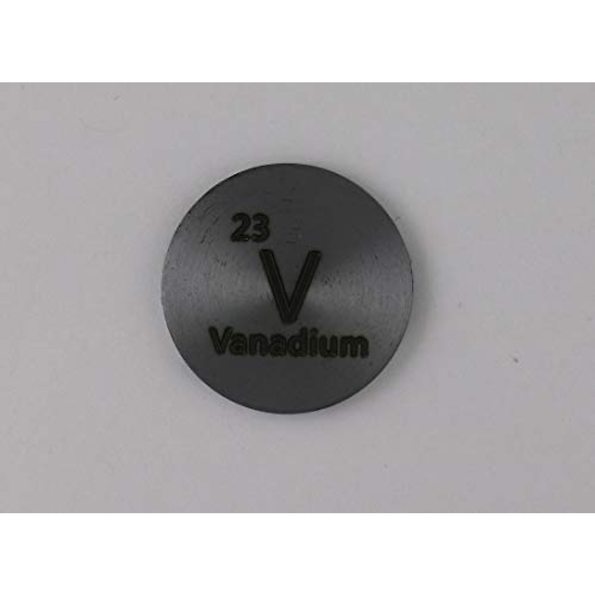 Vanadium (V) 24.26mm Metal Disc 99.9% Pure for Collection or Experiments