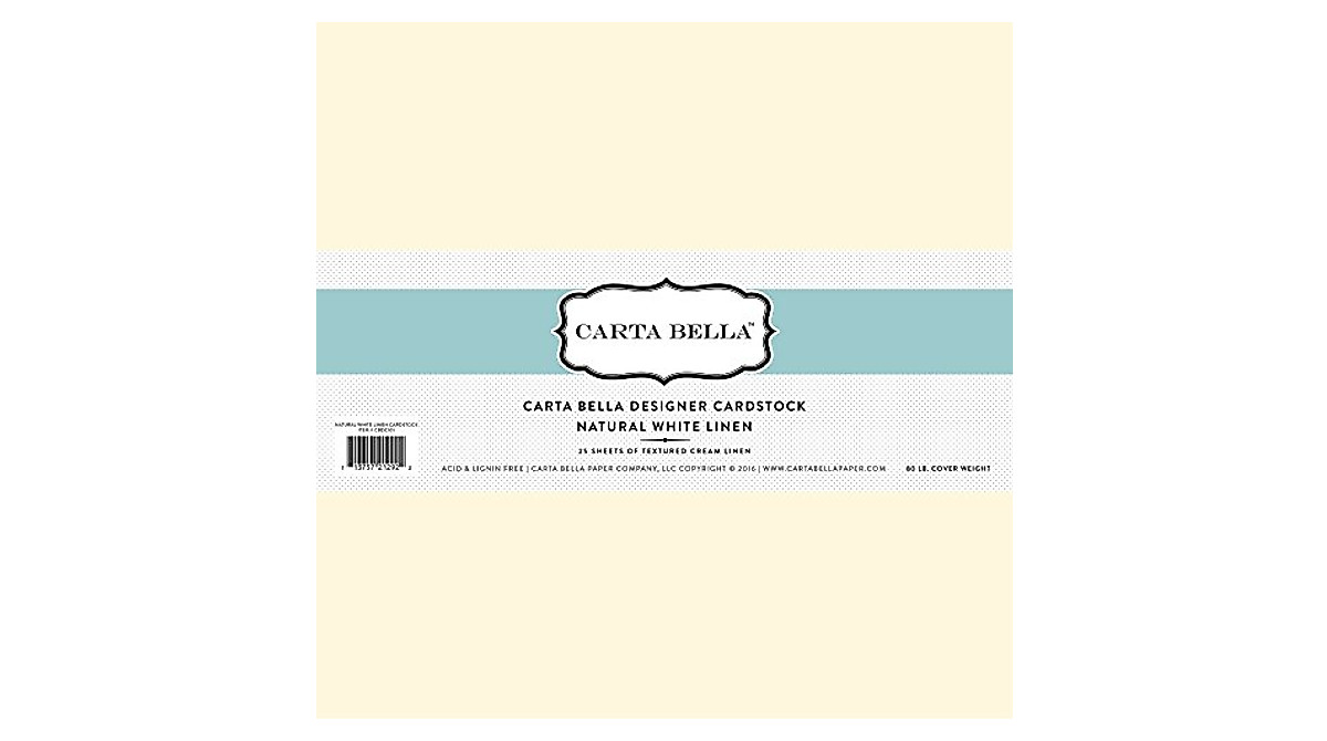 Buy Carta Bella 80 lb Natural White Linen Cardstock