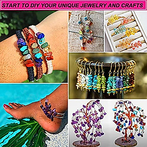 1000PCS Crystal Stone Beads for Jewelry Making, Natural Chip 5-8mm Irregular Gemstones Multicolored Rock Loose Beads for Ring, Earrings, Necklace, Bracelet Making DIY Art Crafts