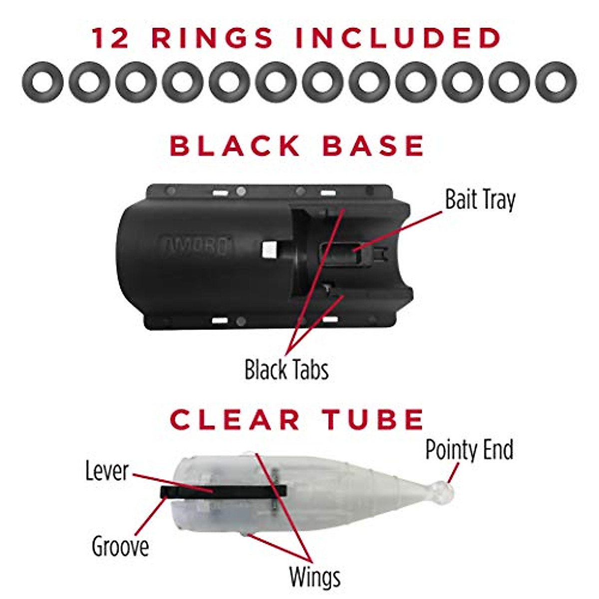 Amdro B07L4B3B38 Mouse Trap Reusable, Kills 12 Mice, Plum