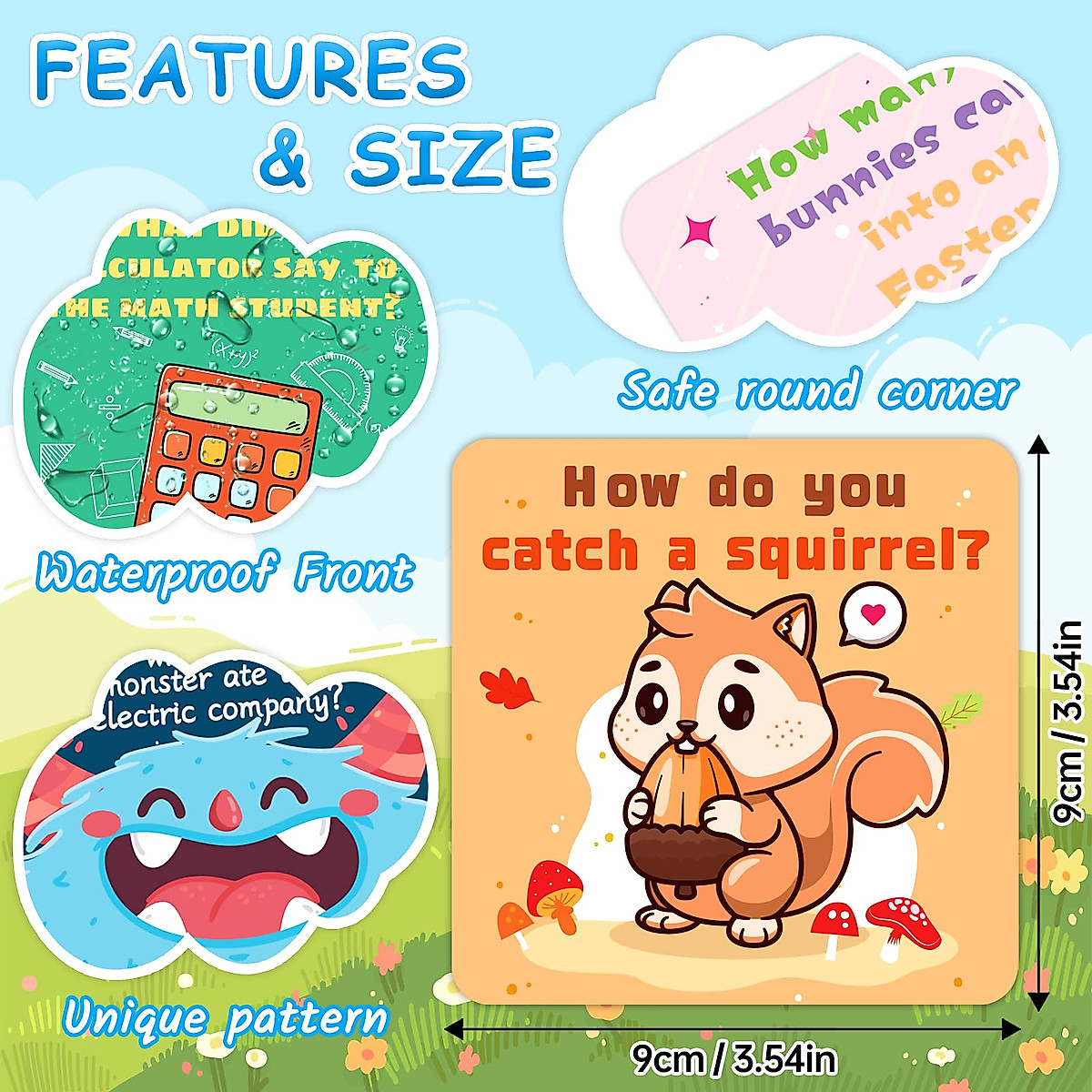 zheyistep 160 Joke Cards for Kids Lunch Box Jokes for Kids, Inspirational Lunch Notes for Boys Girls Students Lunch Notes Jokes Cards with 80 Reward Stickers for Teacher