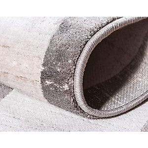 Unique Loom Jill Zarin Uptown Collection Area Rug - Yorkville (8'x 10' Rectangle, Gray/ Ivory)